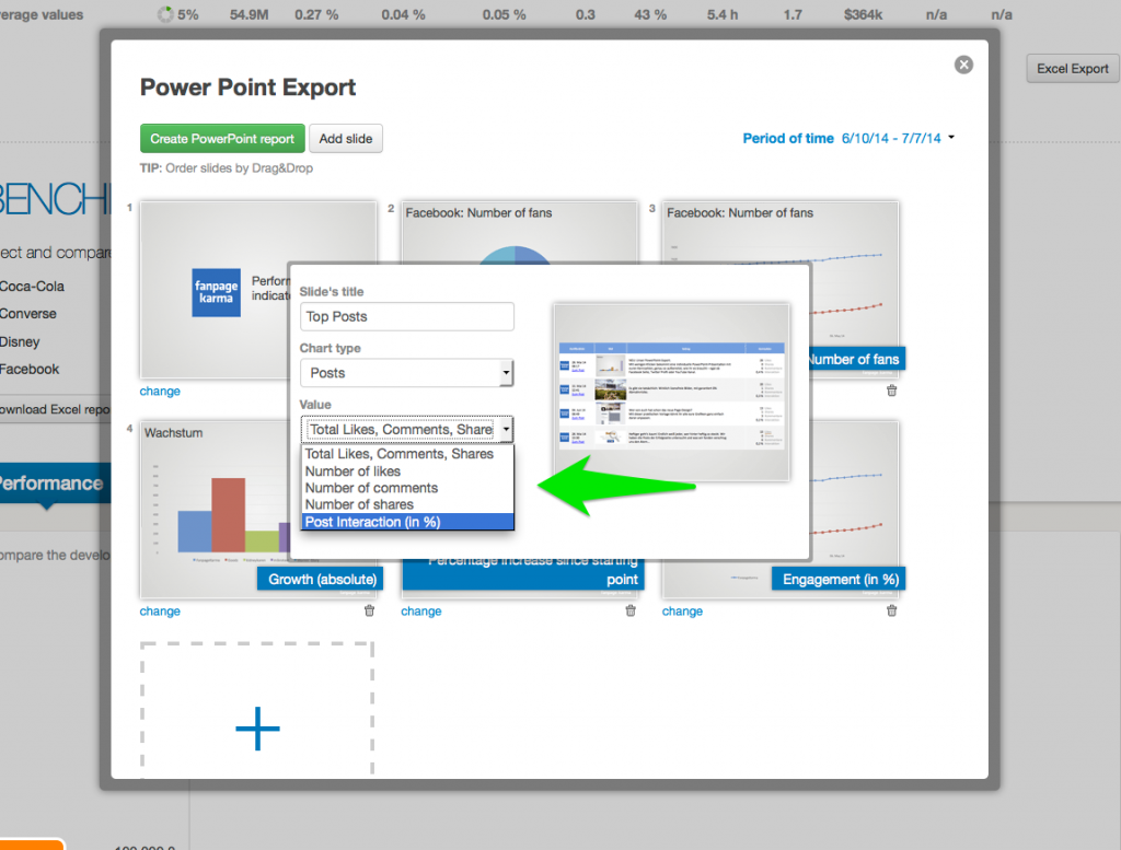 New: Export Top and Flop-Posts directly to Powerpoint – Fanpage Karma Blog